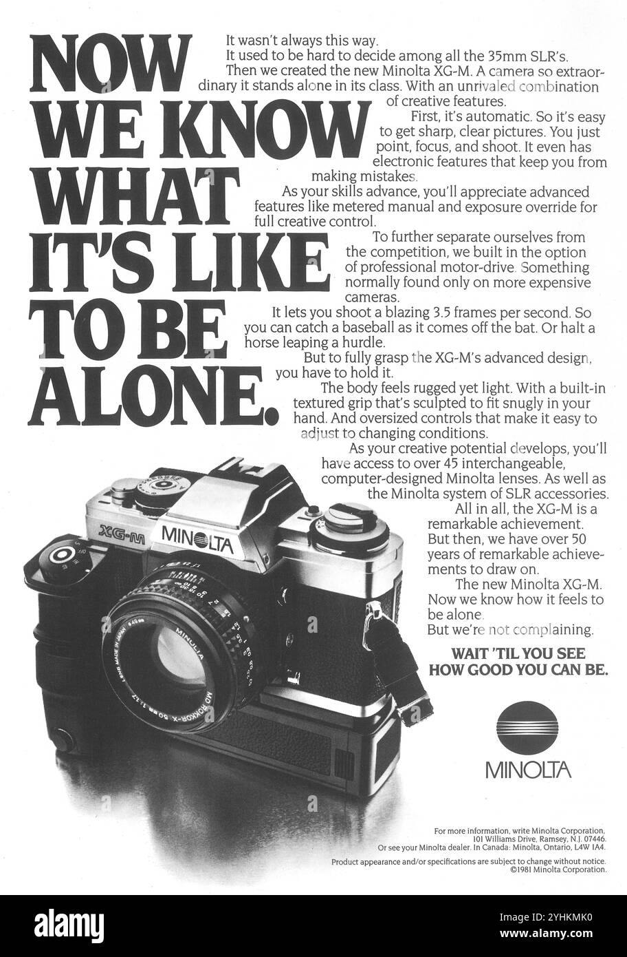 Minolta ads hi-res stock photography and images - Alamy