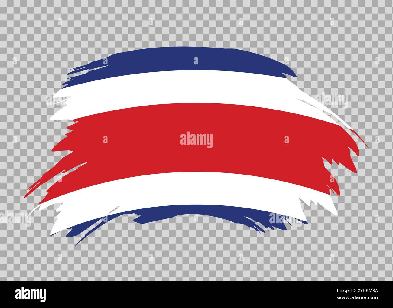 Flag of Costa Rica with distressed paint stroke brush effect on ...