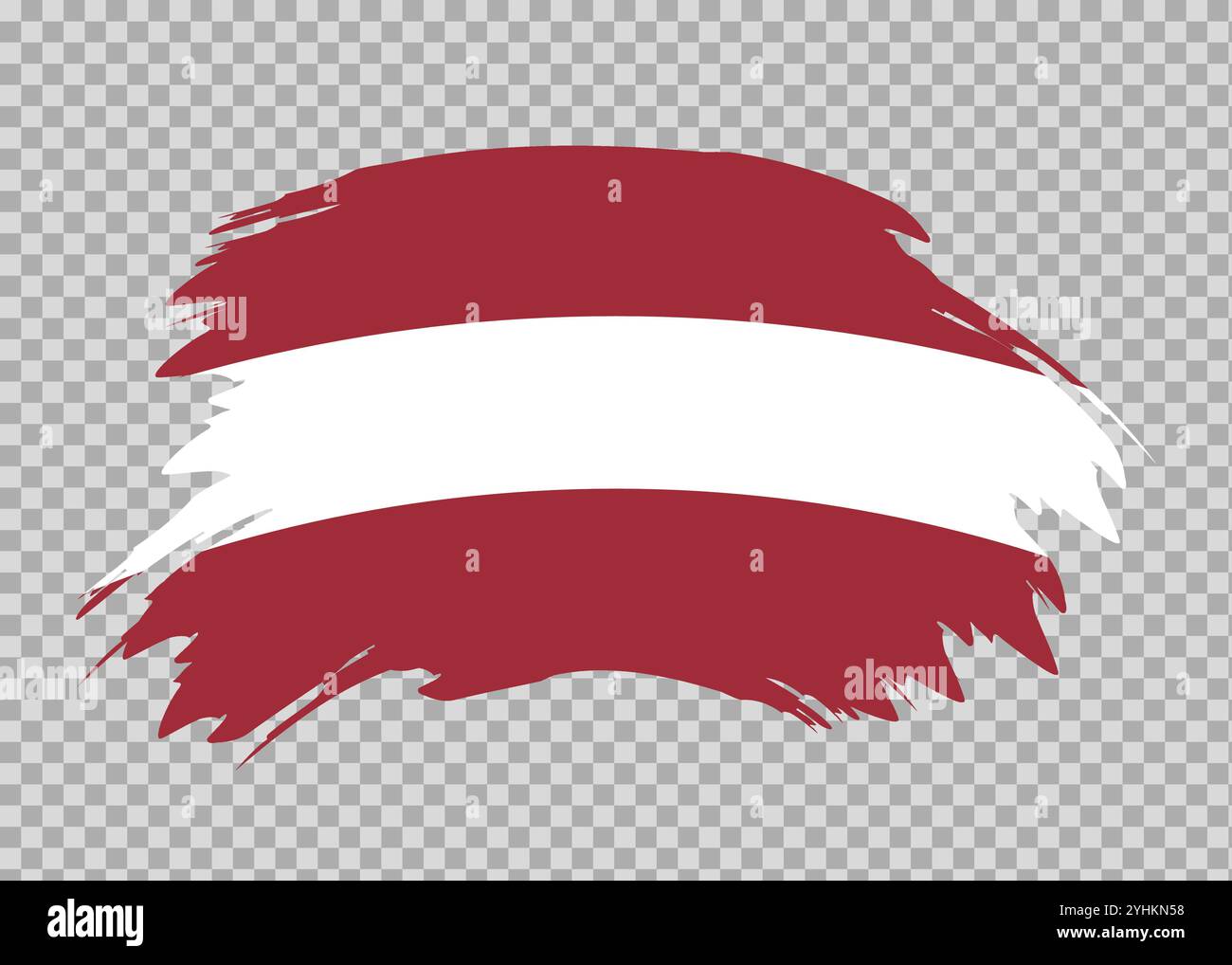 Flag of Latvia with distressed paint stroke brush effect on isolated background Stock Vector ...