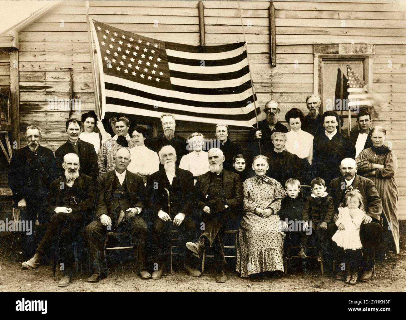 American Settlers about 1900, Pioneers Stock Photo - Alamy