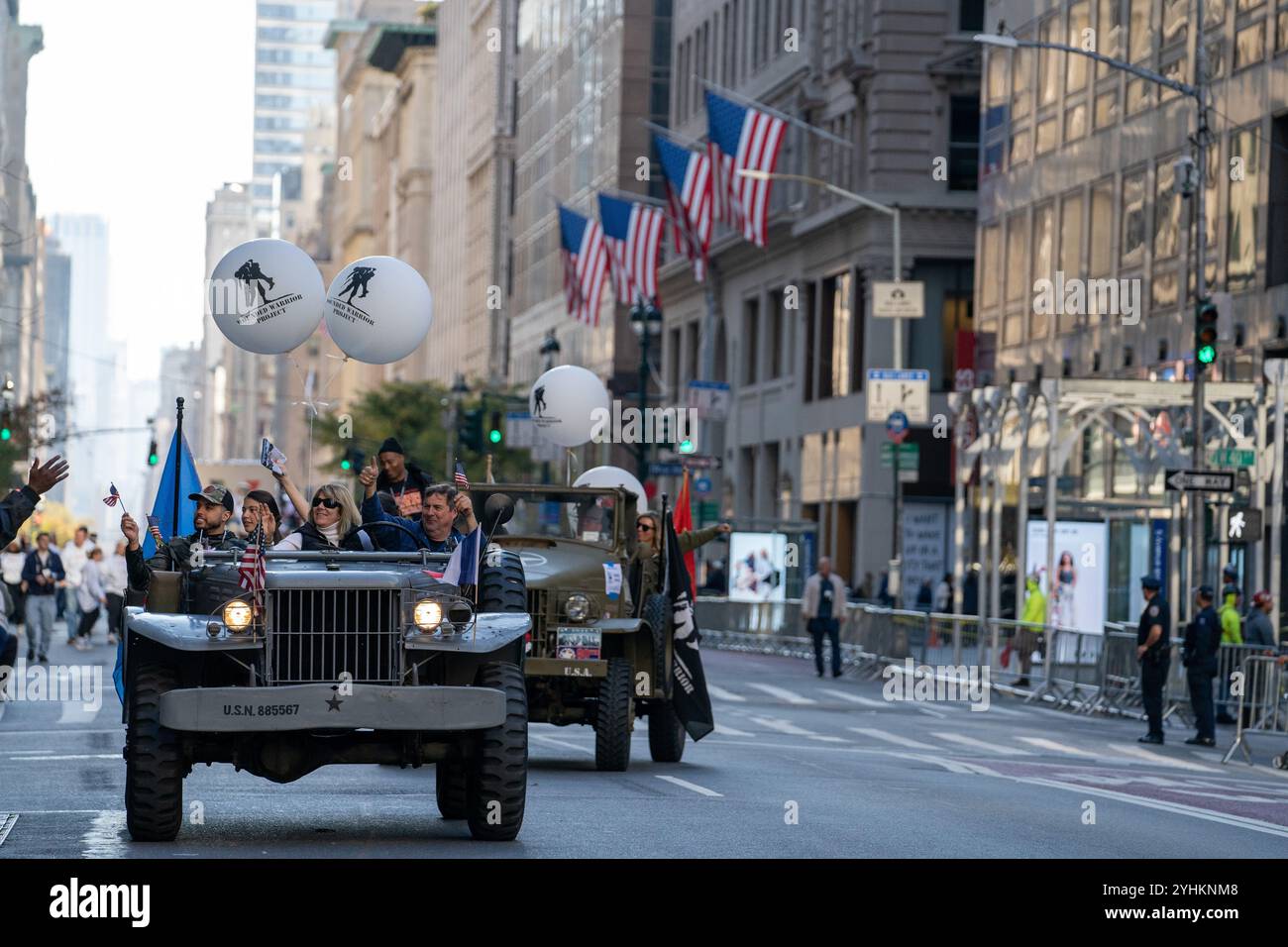 People march in the NYC Veteran's Day Parade in New York, New York, on ...