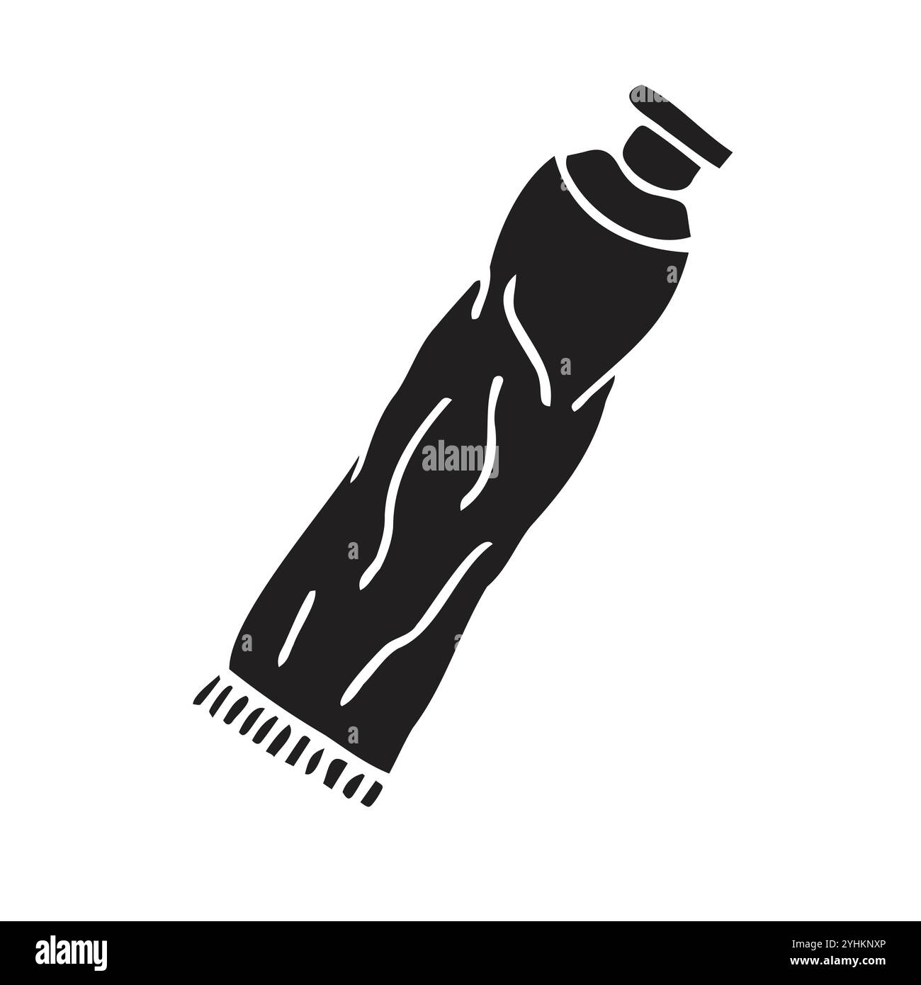 Vector hand drawn doodle sketch outline paint tube isolated on white ...