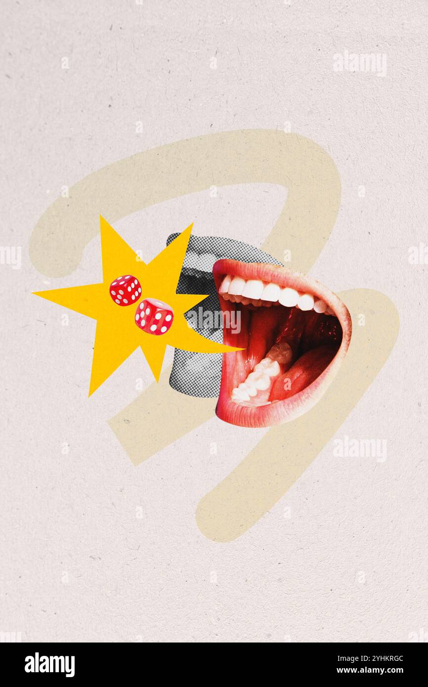 Dice on mouth hi-res stock photography and images - Alamy