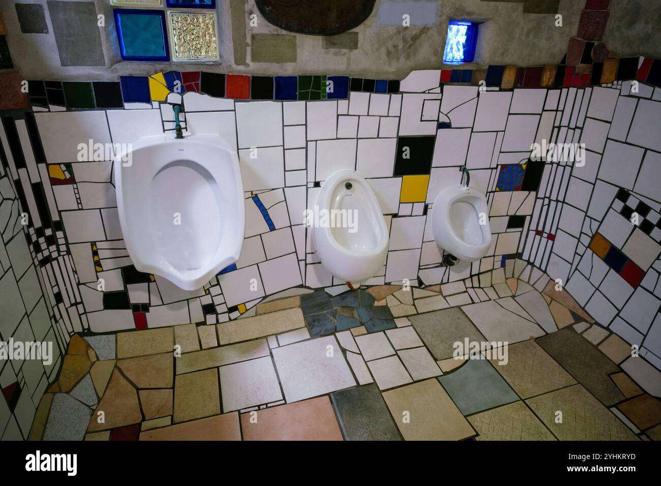 The Hundertwasser toilets, Kawakawa, North Island, New Zealand Stock ...