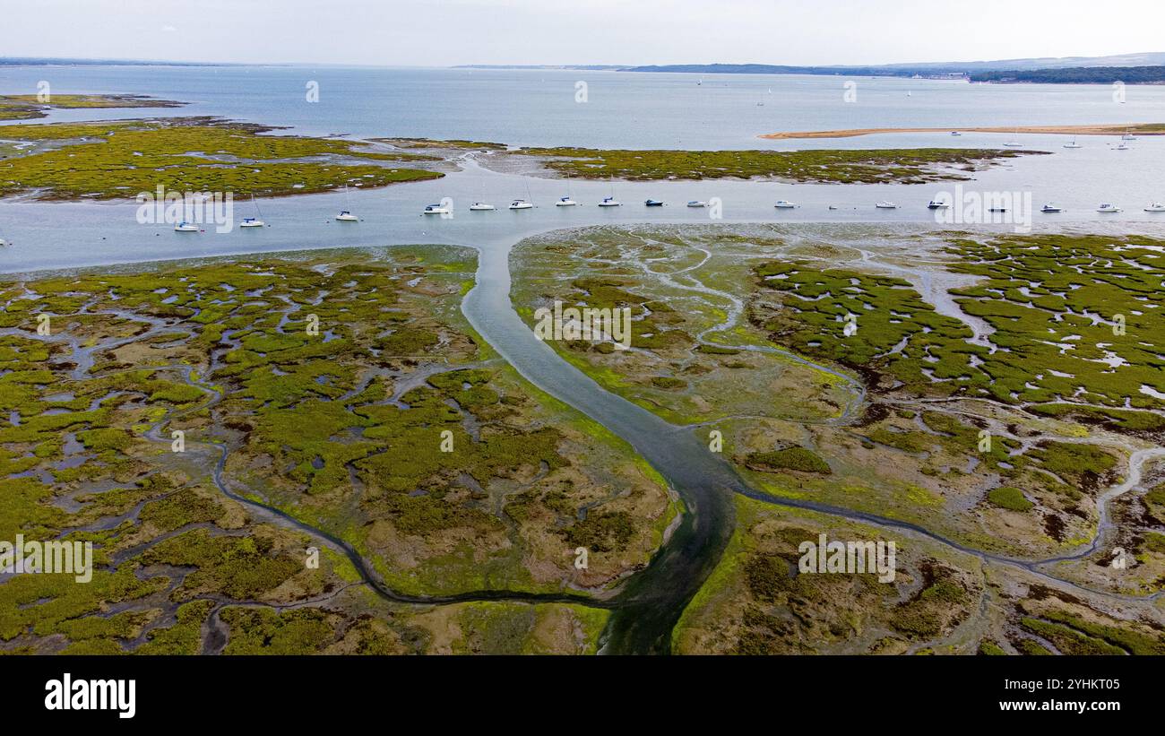 Lymington and Keyhaven Marshes In Dorset Aerial View Including Hurst ...