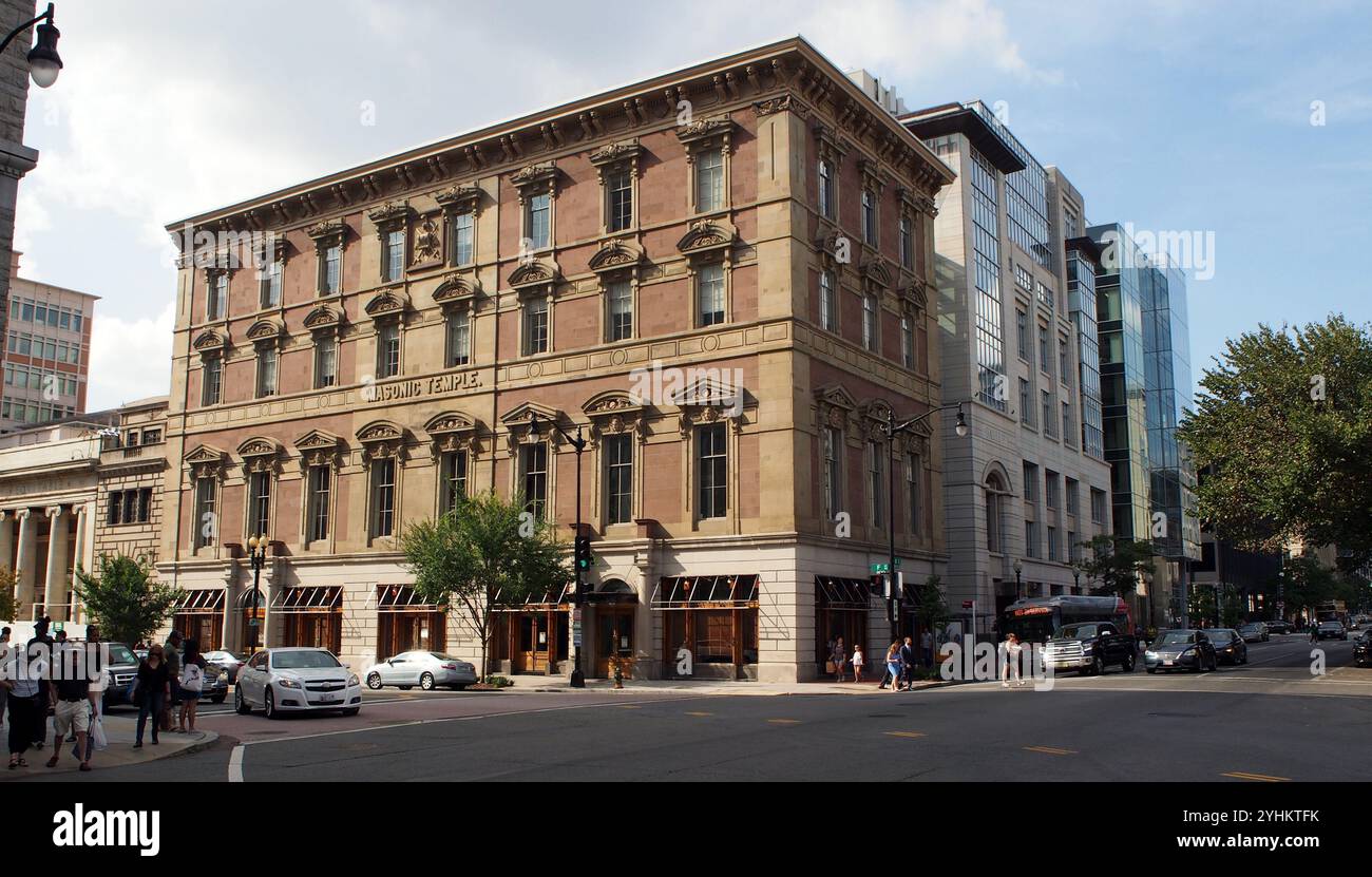 The Old Masonic Temple, built in 1867-1870, at 901 F St NW, currently ...