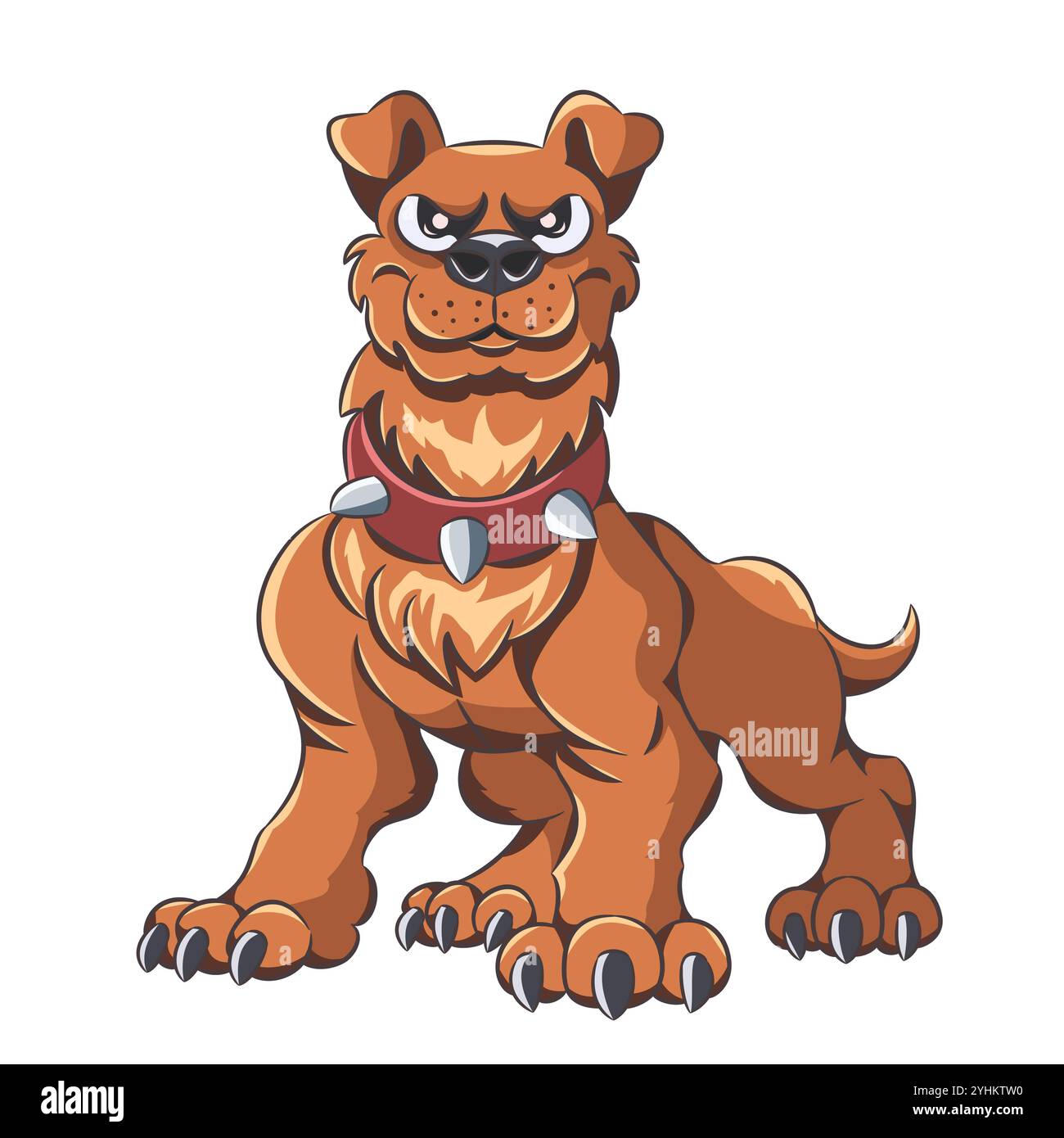 Spiked Dog Collar Cartoon Dog Collar Spikes Stock Illustrations