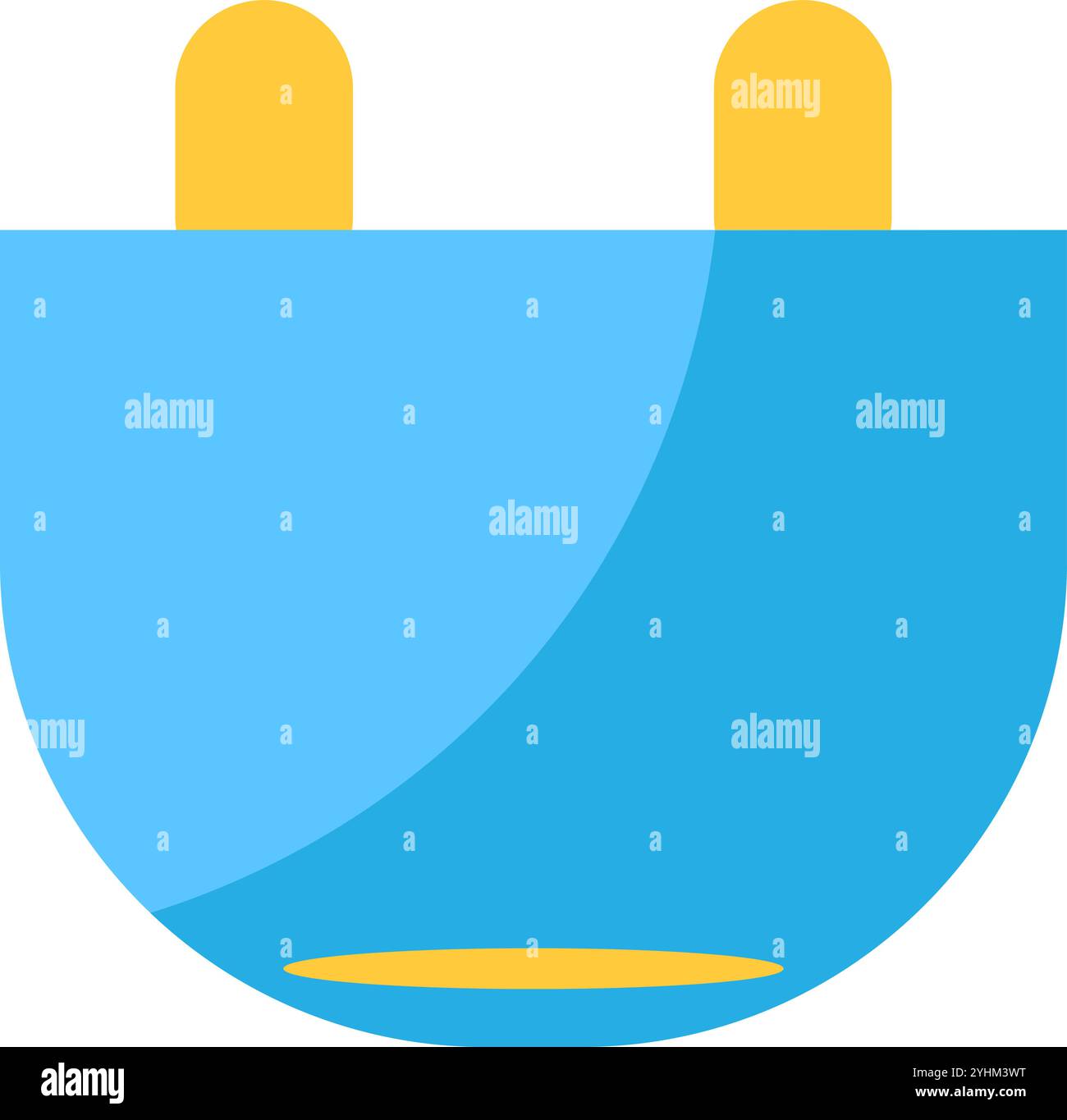 Electric plug round sticker. Part of household electrical appliance ...