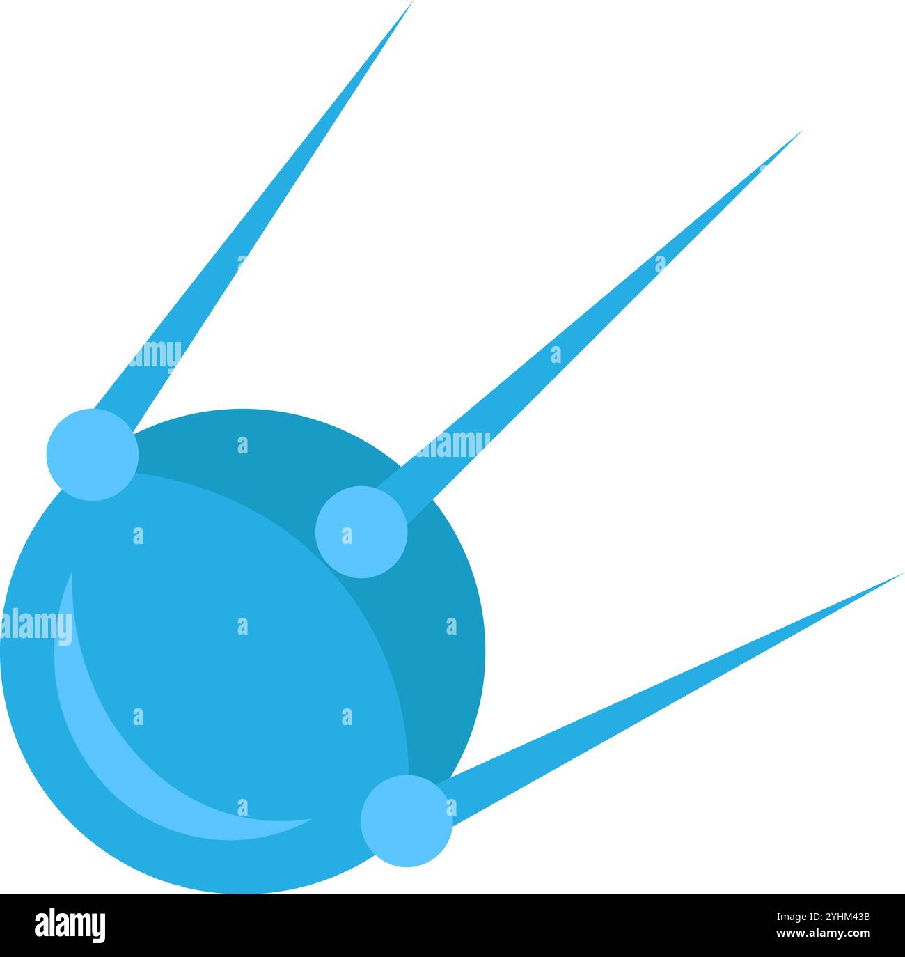 Obsolete orbital satellite for broadcasting first radio signal icon ...