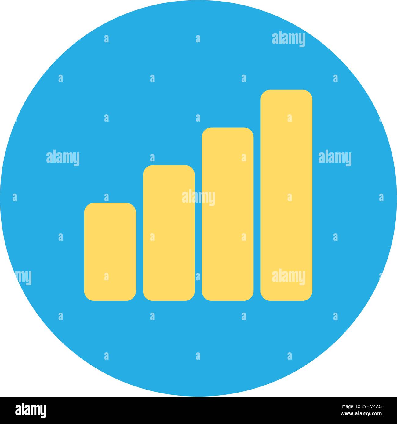 Signal level scale round sticker. Level indicator abstract techno ...