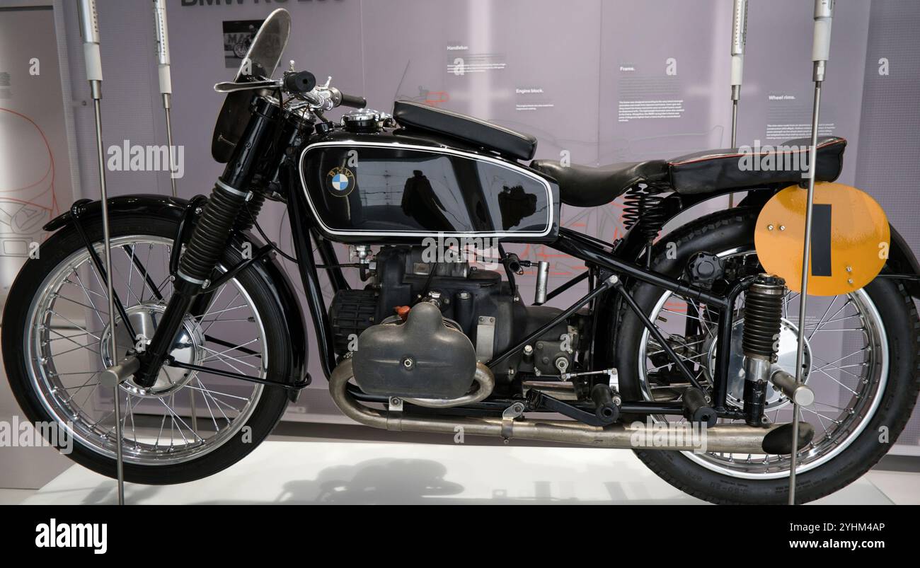 BMW RS 255 Motorbike (1938),BMW museum Munich Stock Photo - Alamy