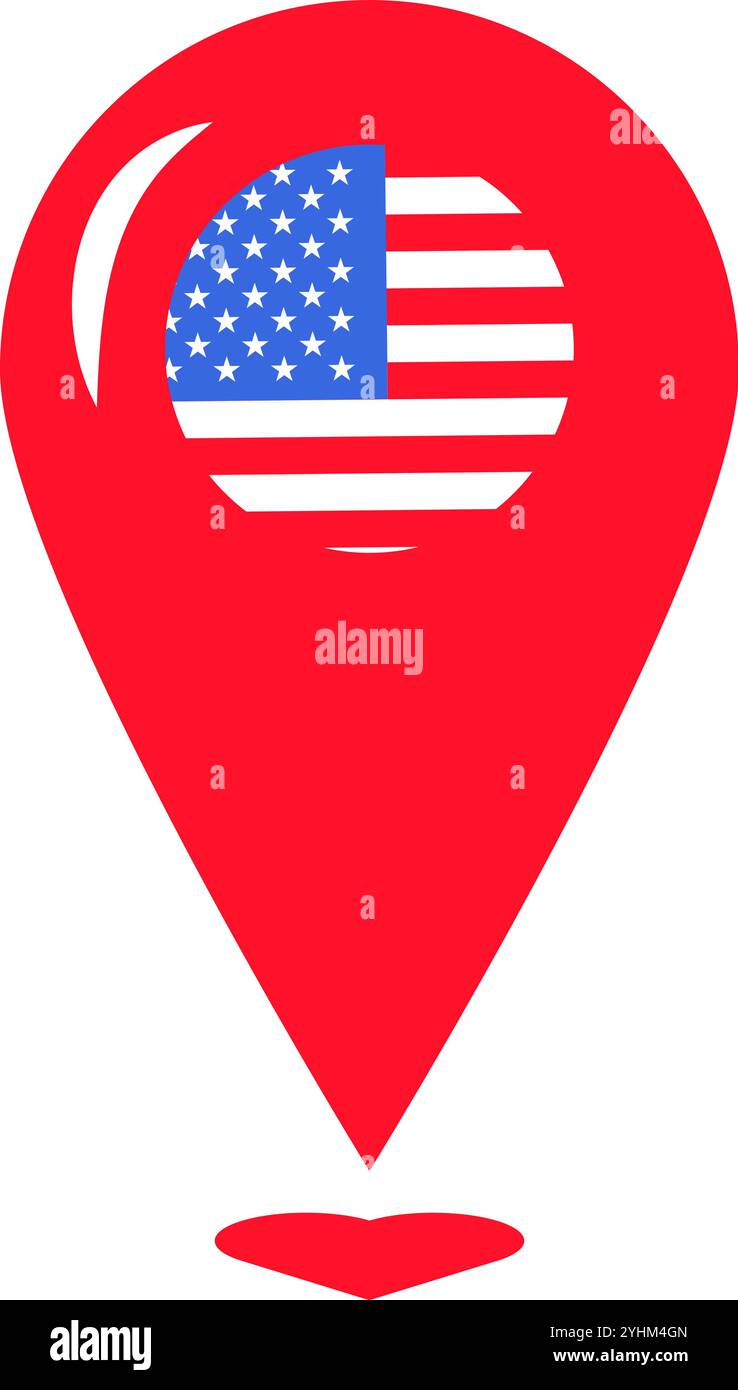 Vector illustration of location pin from the collection of American ...