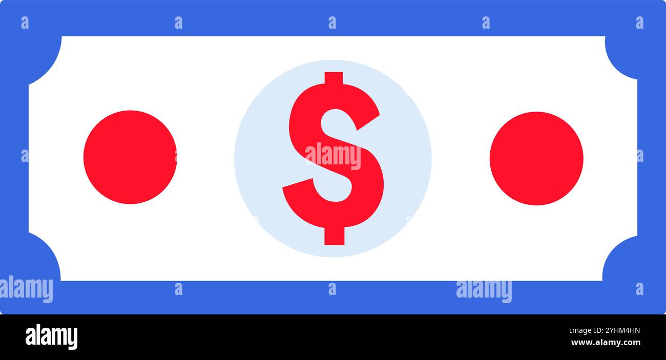 Vector illustration of a banknote with a dollar sign from the ...