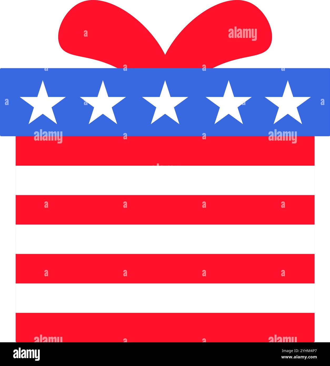 Vector illustration of a gift box from the collection of American flag ...