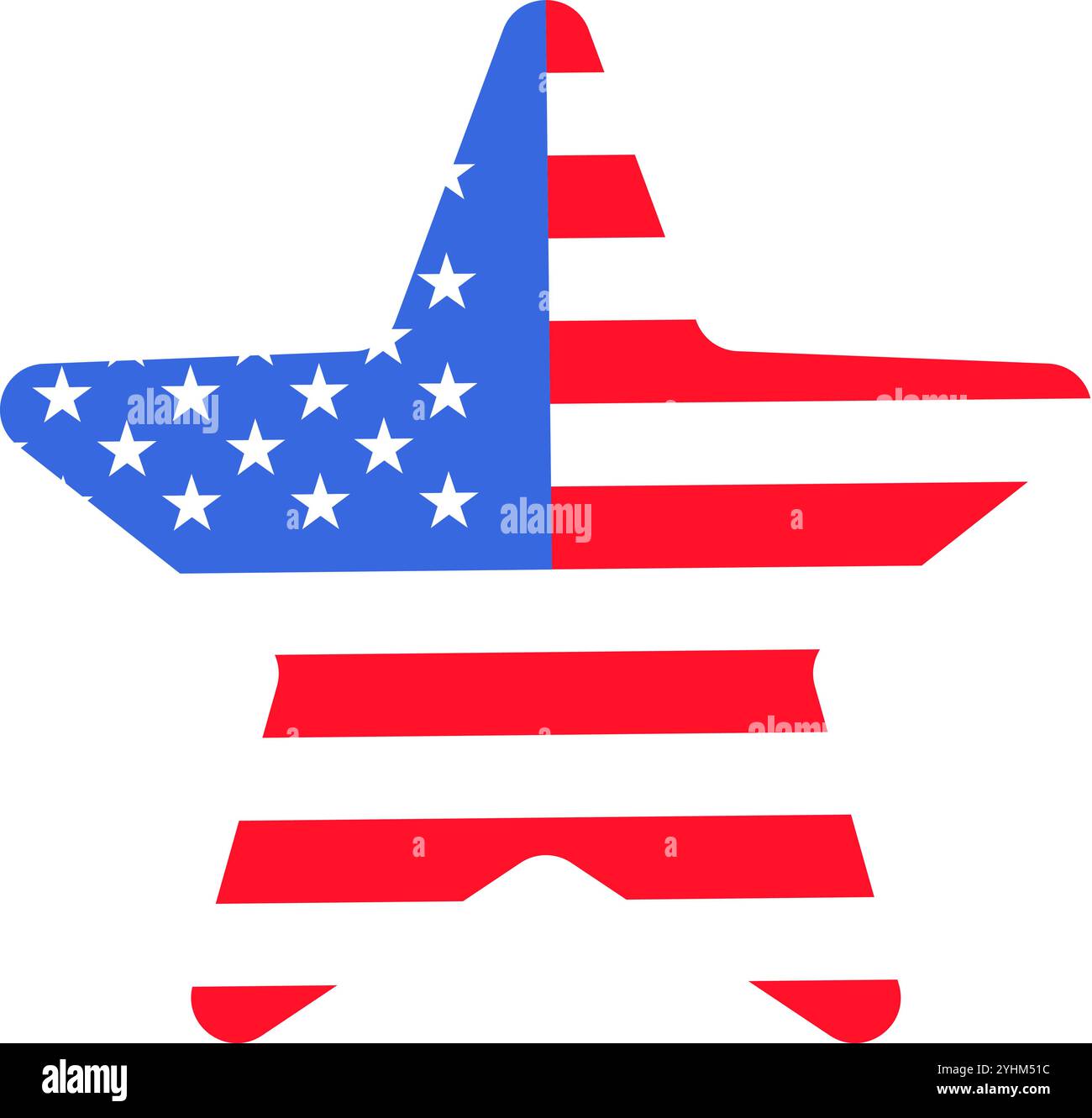 Vector illustration of star symbol from the collection of American flag ...