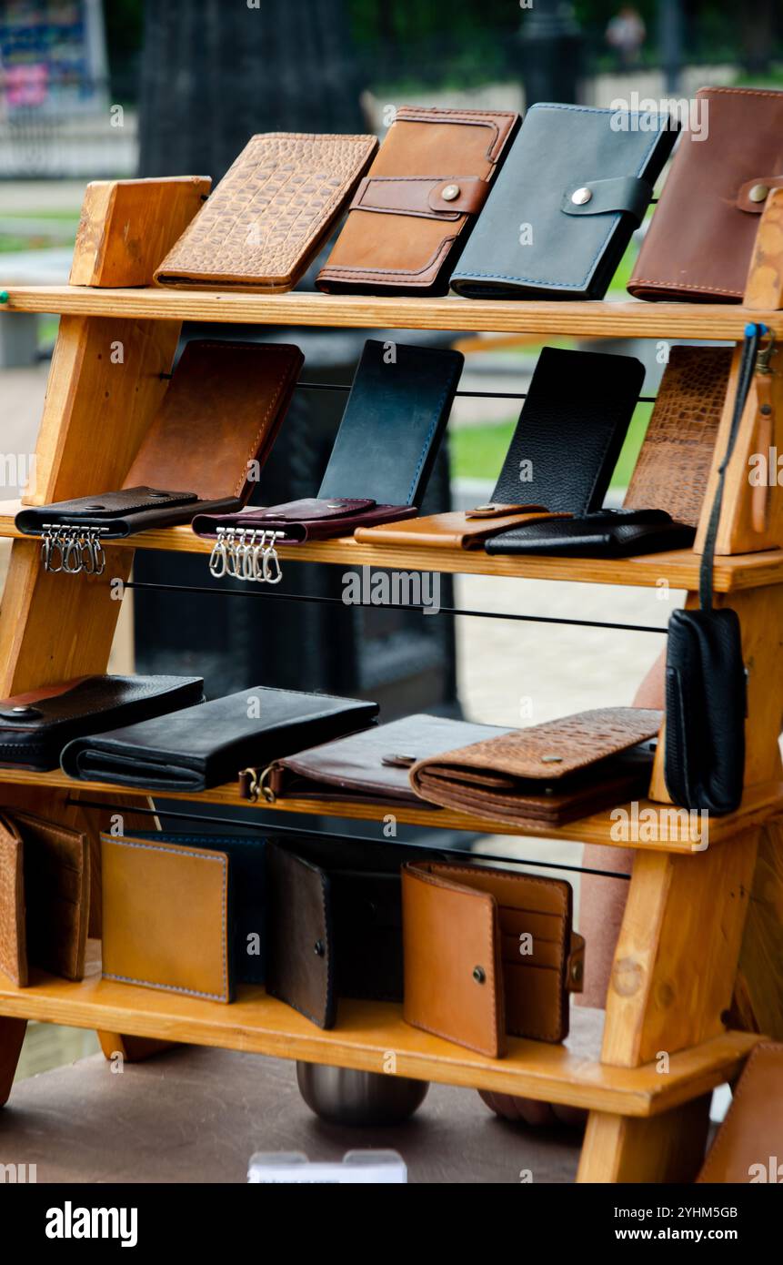 Leather products hi-res stock photography and images - Alamy