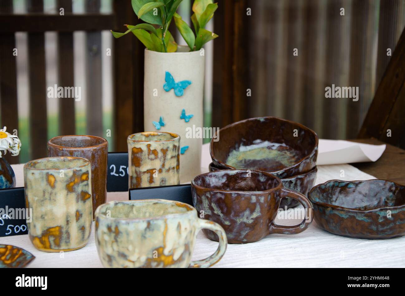 Decorative products and objects made of clay Stock Photo - Alamy