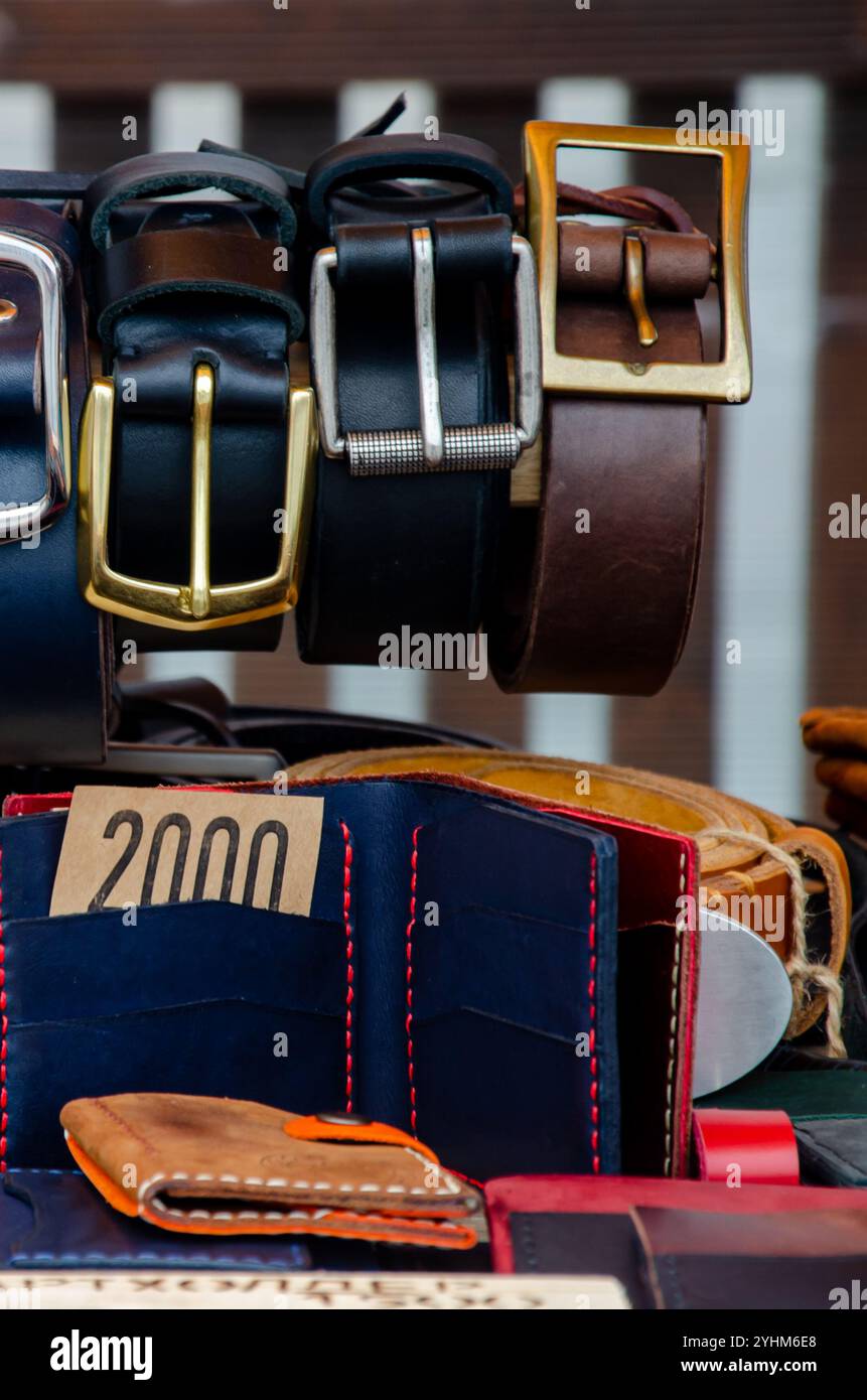 Hand made leather goods hi-res stock photography and images - Alamy