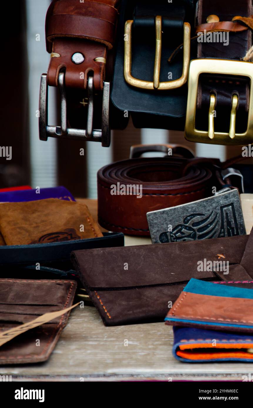 Hand made leather goods hi-res stock photography and images - Alamy