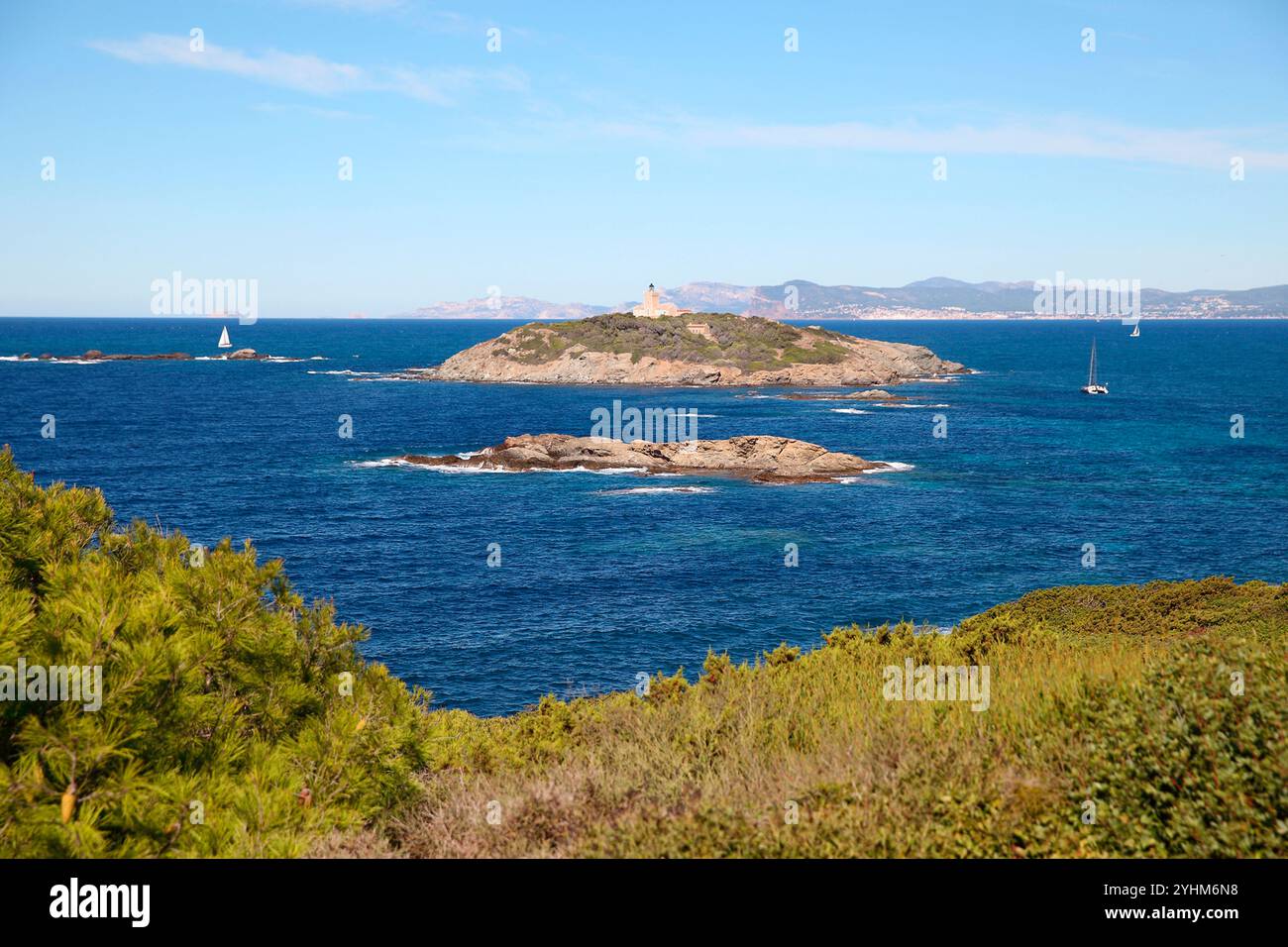 Island of Embiez, Mediterranean sea, France Stock Photo - Alamy