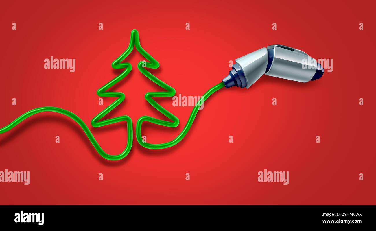 EV Winter Holiday celebration and festive Christmas season Electric ...
