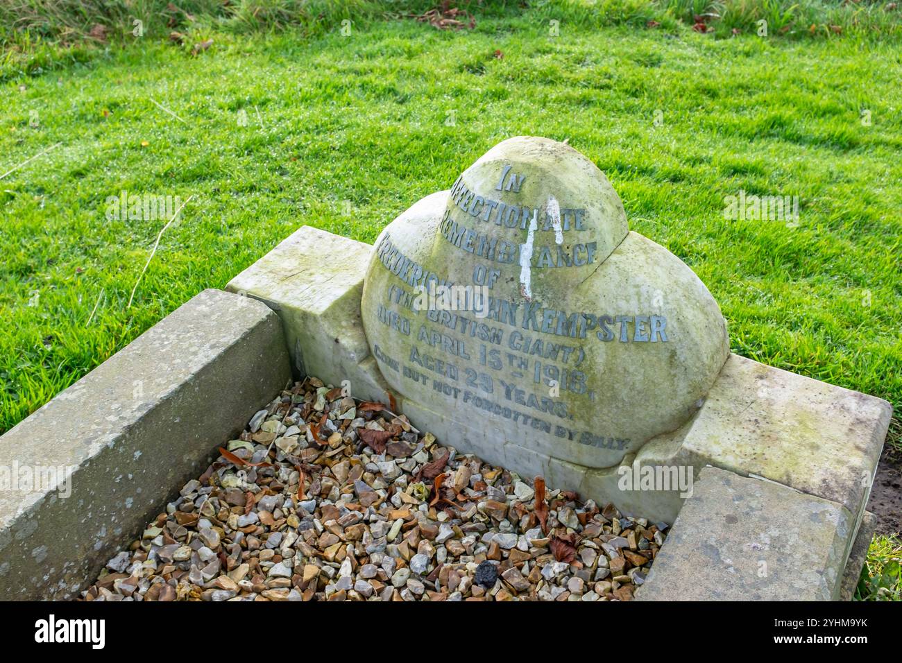 The grave of Frederick Kempster know as the English Giant or Blackburn Giant. He was on of the ...