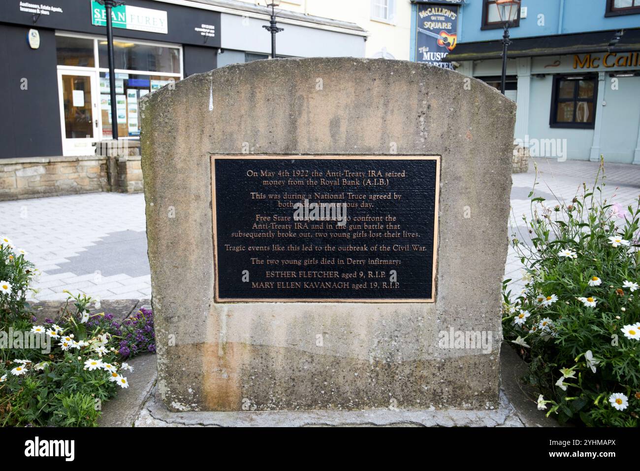 memorial to esther fletcher and mary ellen kavanagh in buncrana market ...