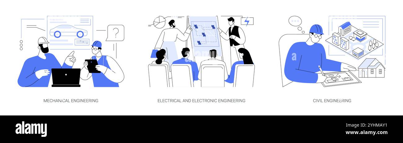 Degree in Engineering isolated cartoon vector illustrations se Stock ...