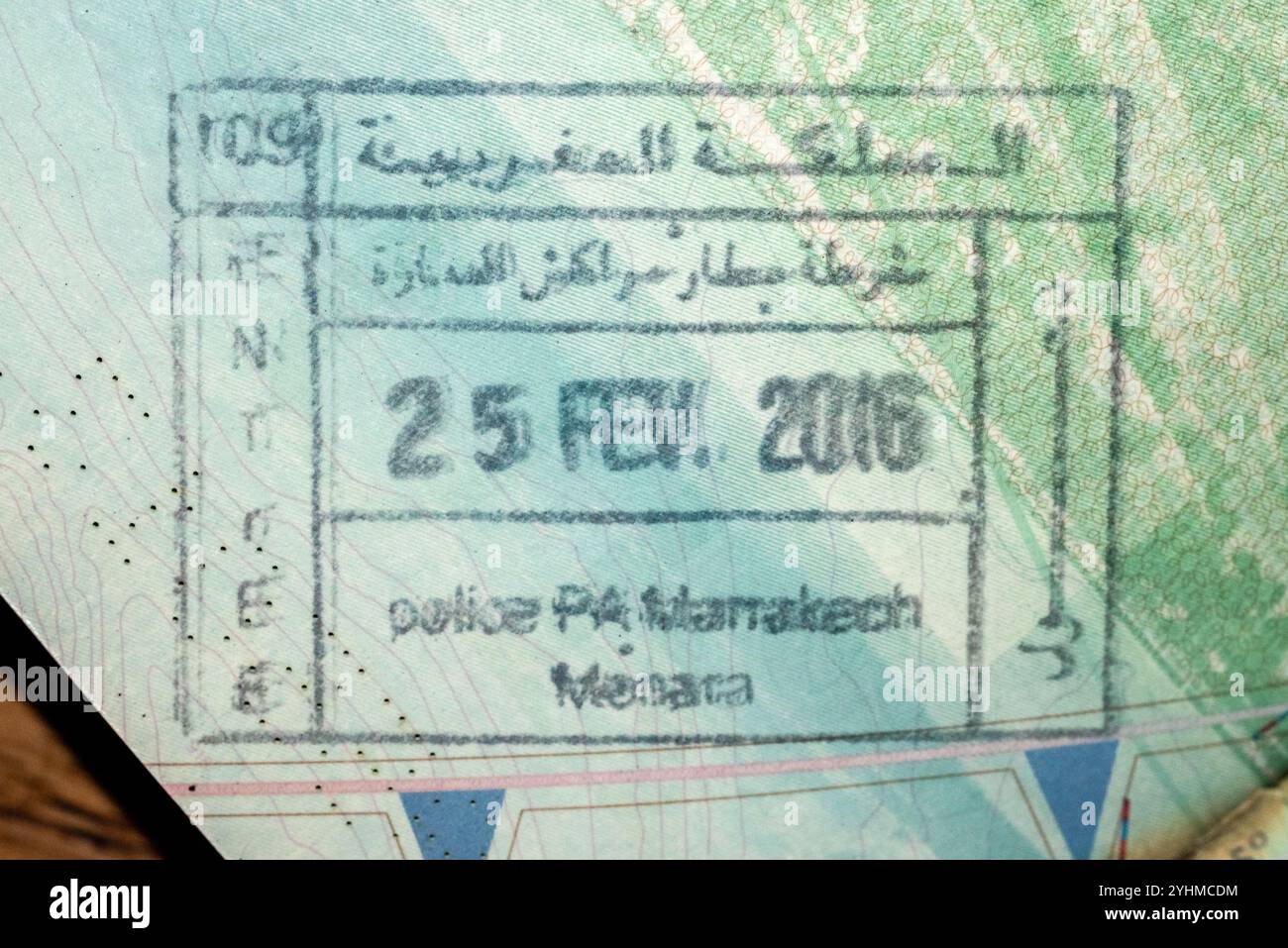 Brighton, November 12th 2024: Passport stamp for Marrakech Stock Photo ...