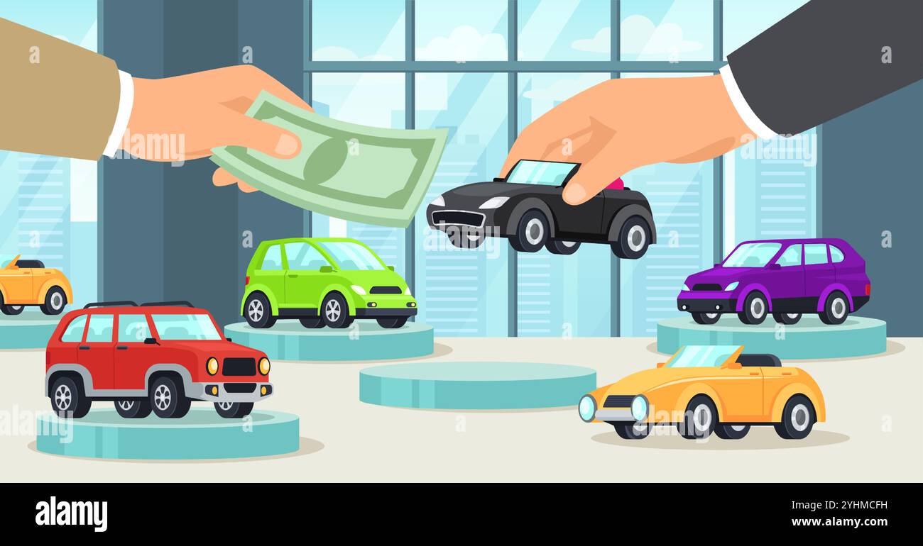 Buying new car. Auto sale and car selection services, automobile market ...