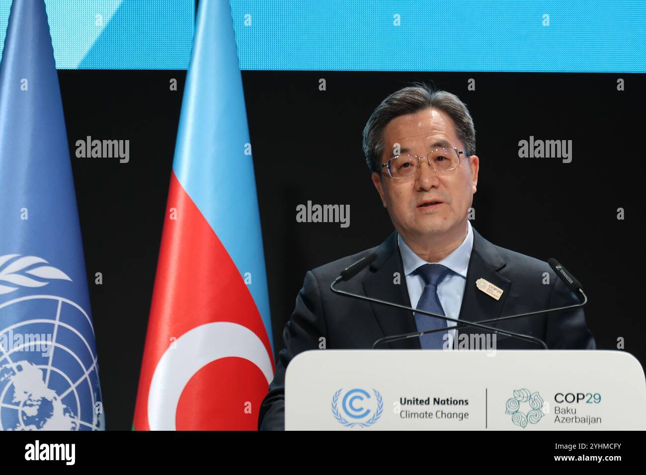 Baku, Azerbaijan, November 12, 2024. Xuexiang Ding, President Xi ...