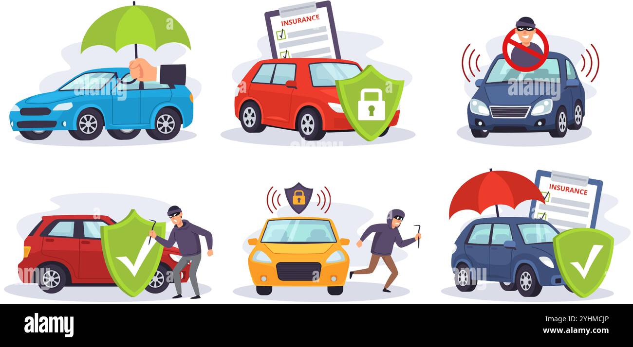 Vehicle theft prevention Stock Vector Images - Alamy