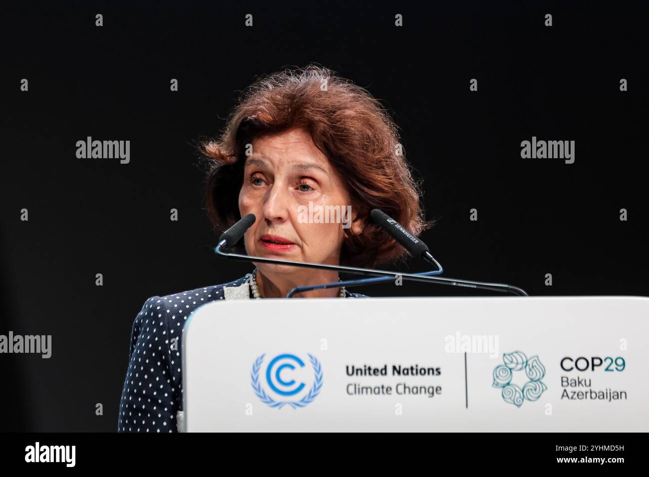 Baku, Azerbaijan, November 12, 2024. Gordana Siljanovska-Davkova ...