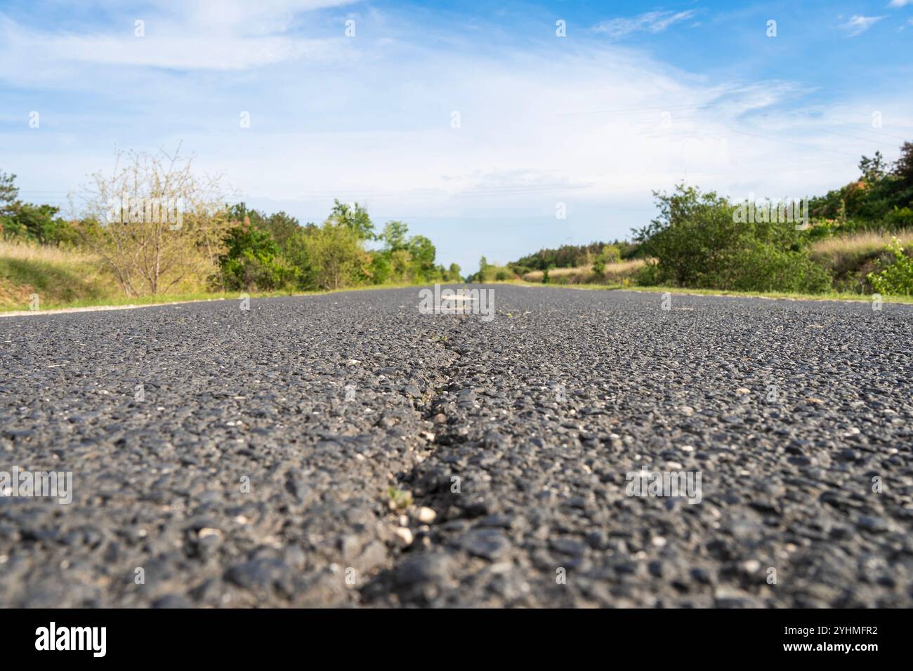 Old country asphalt road hi-res stock photography and images - Alamy