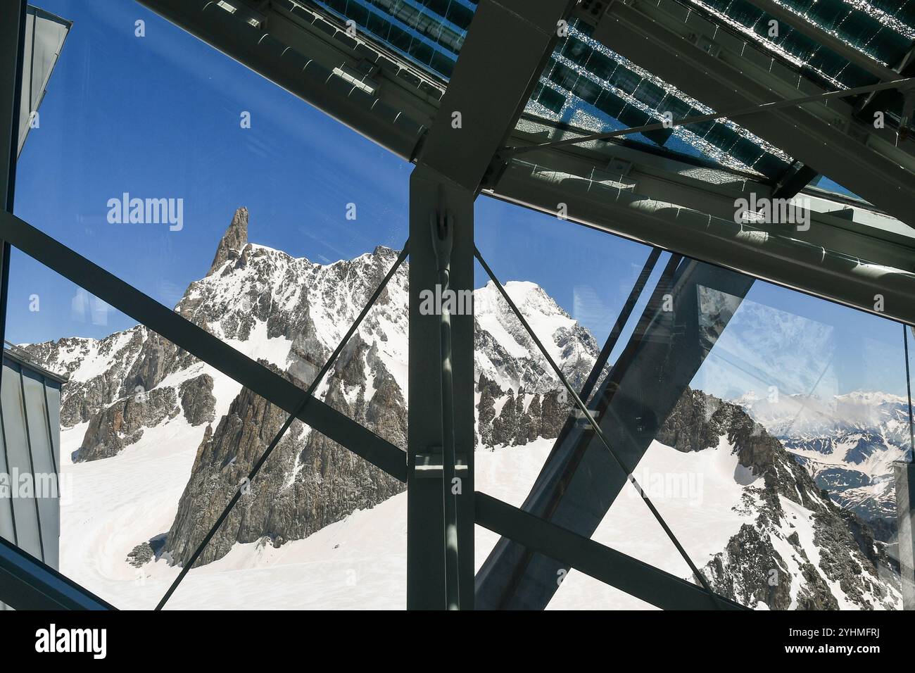 View of the Dente del Gigante (Giant’s Tooth, 4014 m) from the windows ...