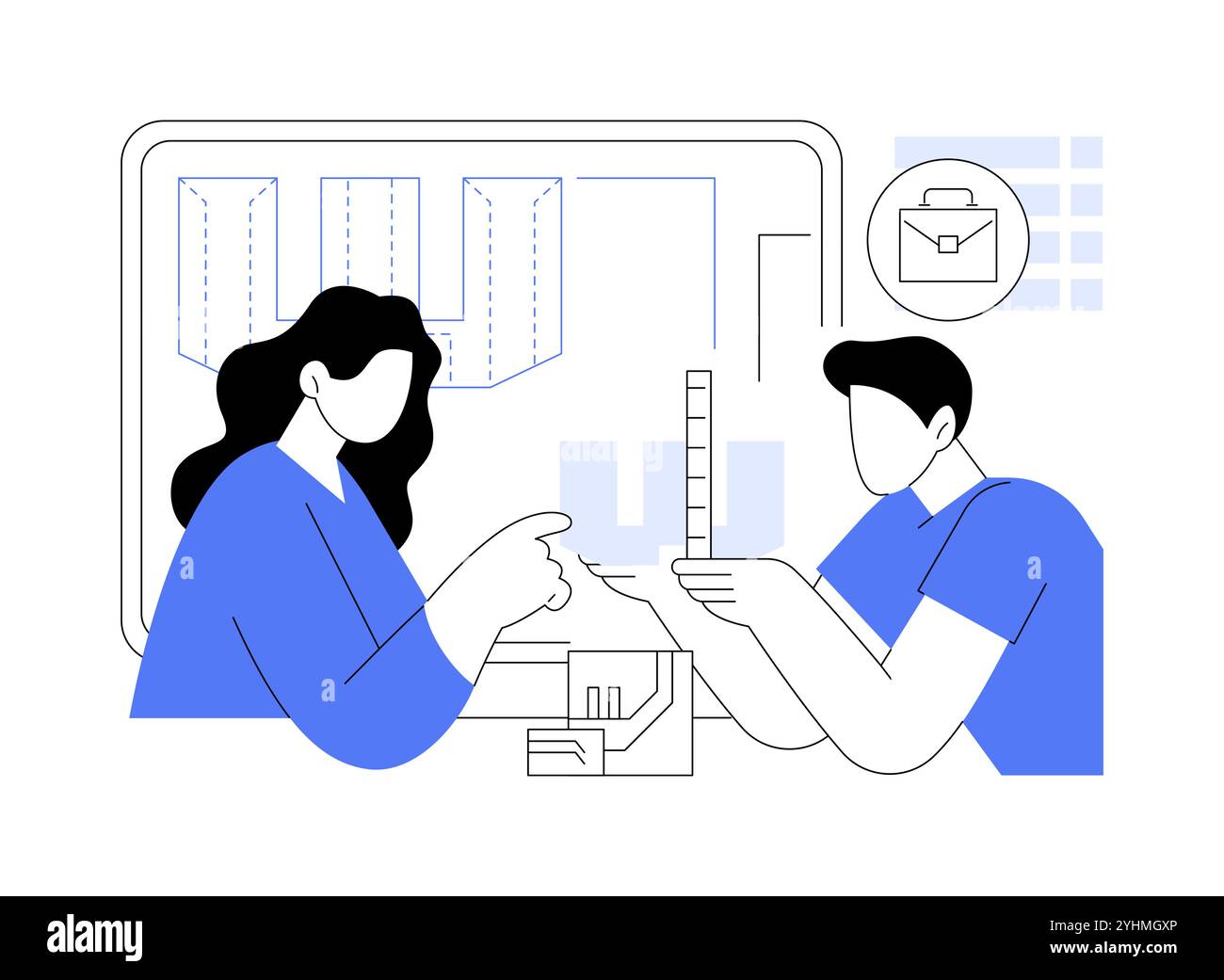 Engineering isolated cartoon vector illustrations Stock Vector Image ...