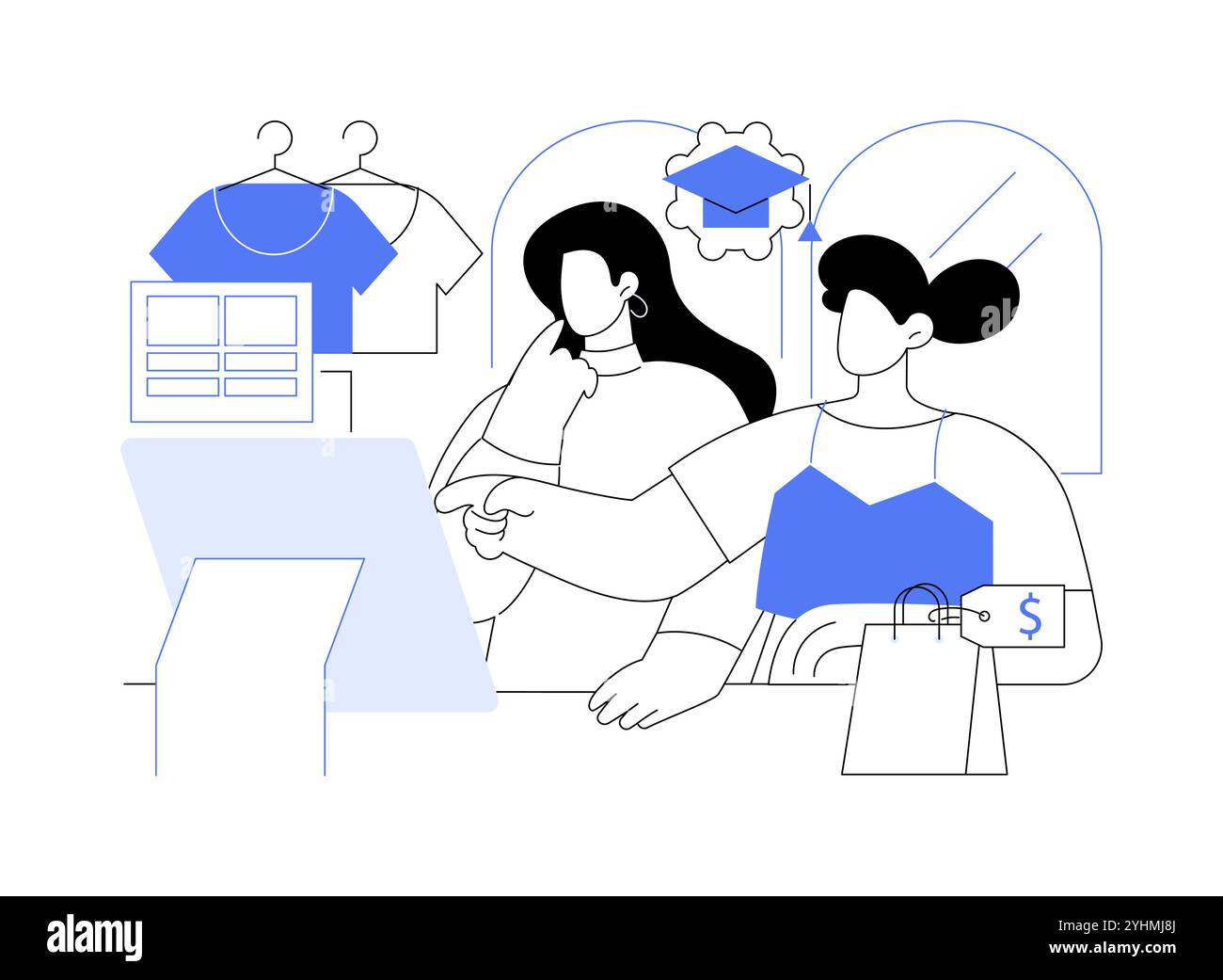 Fashion retail sales isolated cartoon vector illustrations Stock Vector ...