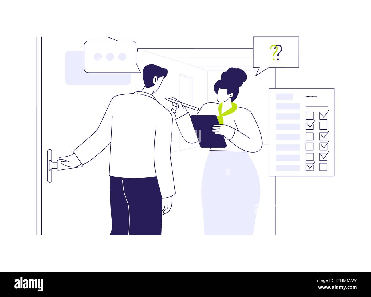 Census worker interview person Stock Vector Images - Alamy