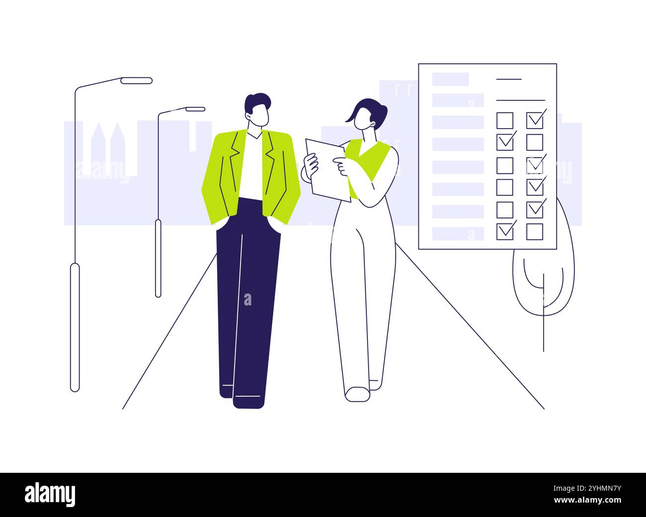 Person-to-person interview abstract concept vector illustration Stock ...