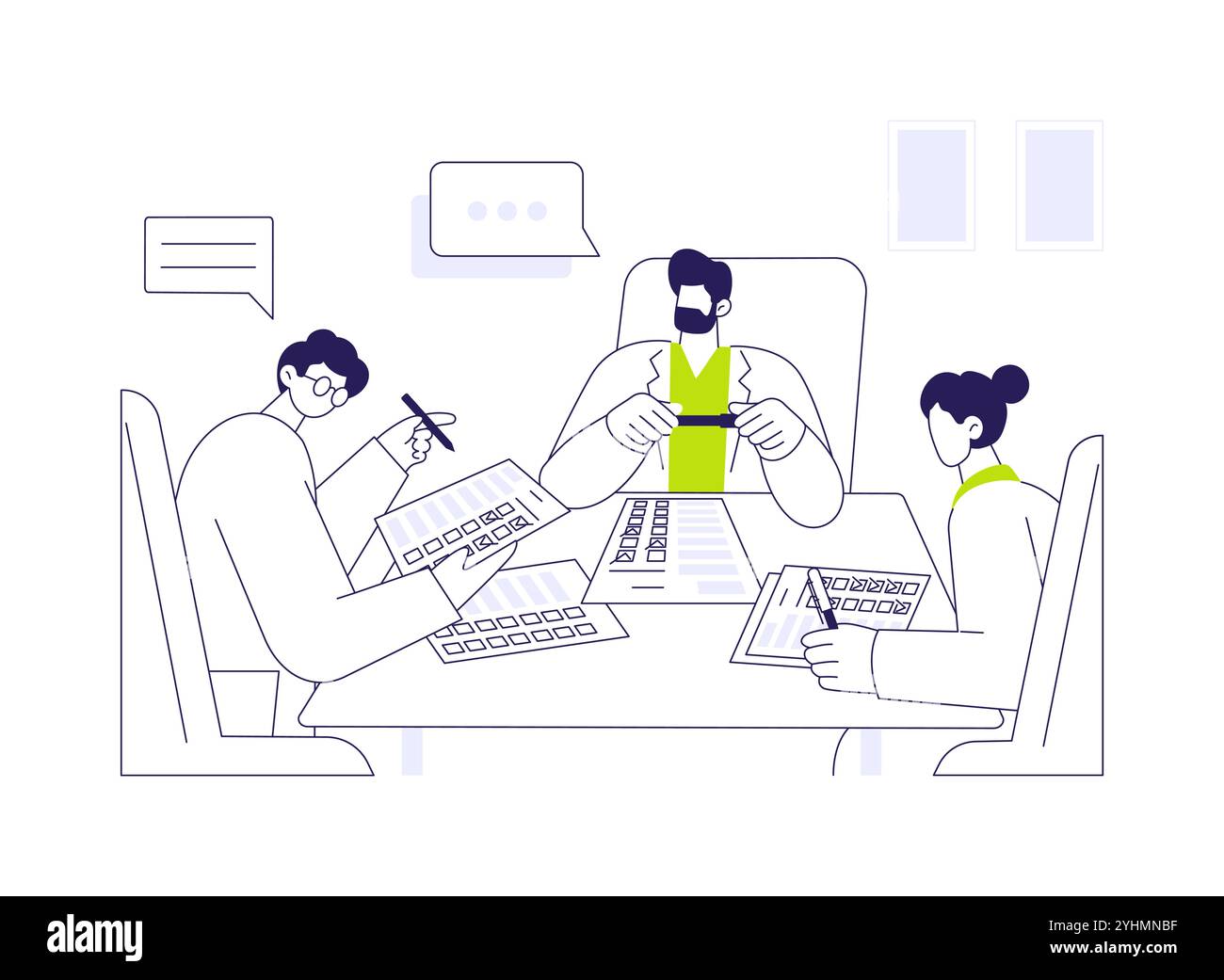 Panel survey abstract concept vector illustration Stock Vector Image ...