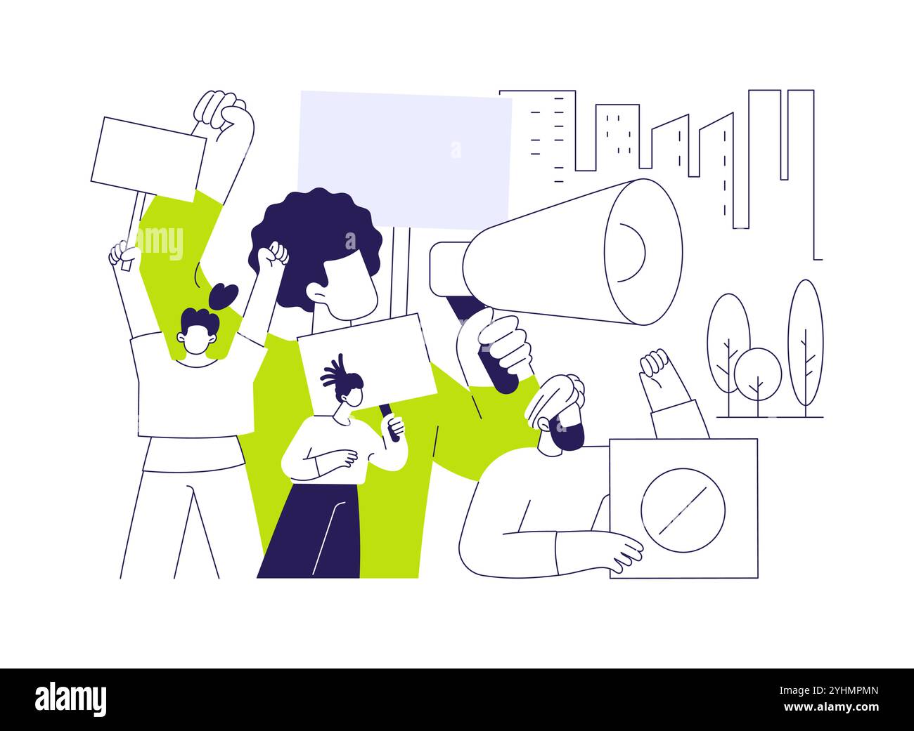 Mass protest abstract concept vector illustration Stock Vector Image ...