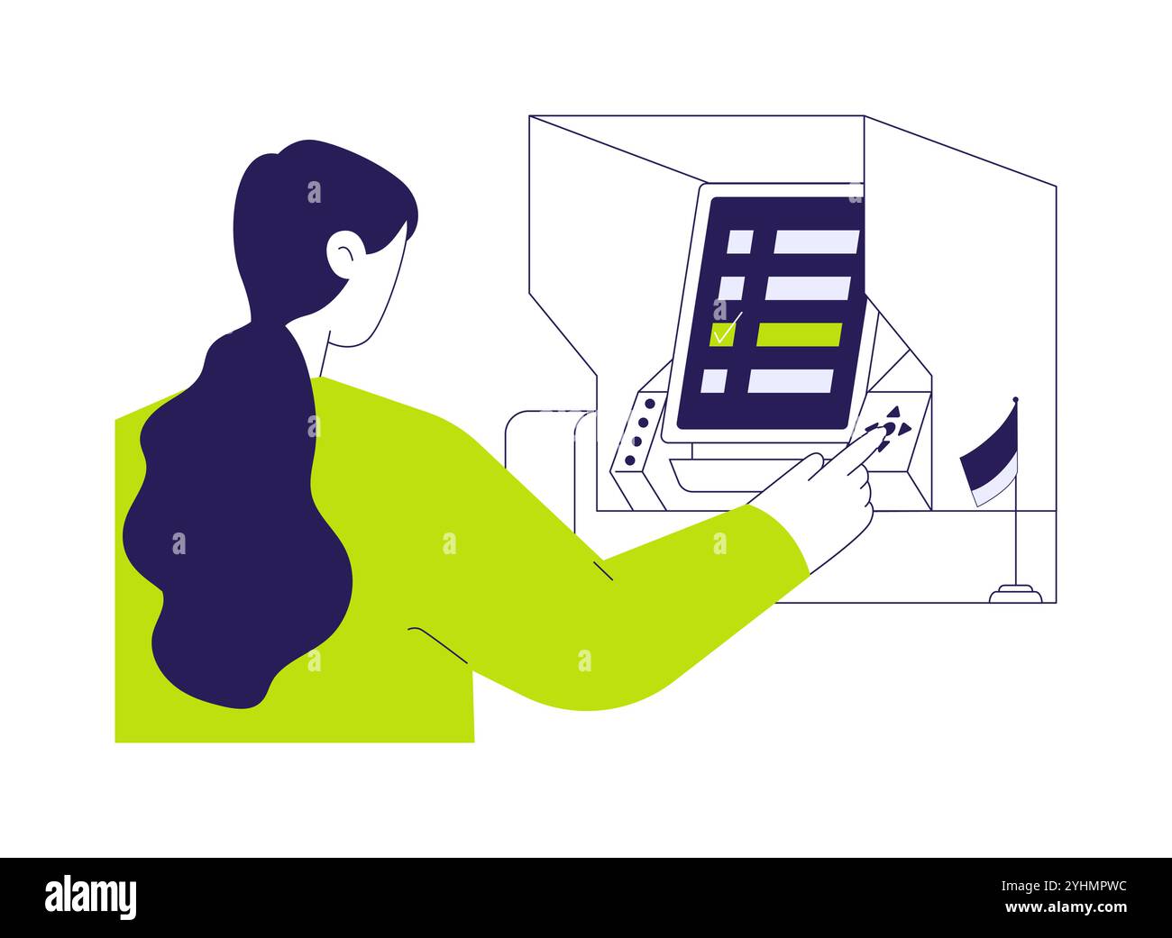 Electronic voting machine abstract concept vector illustration Stock ...