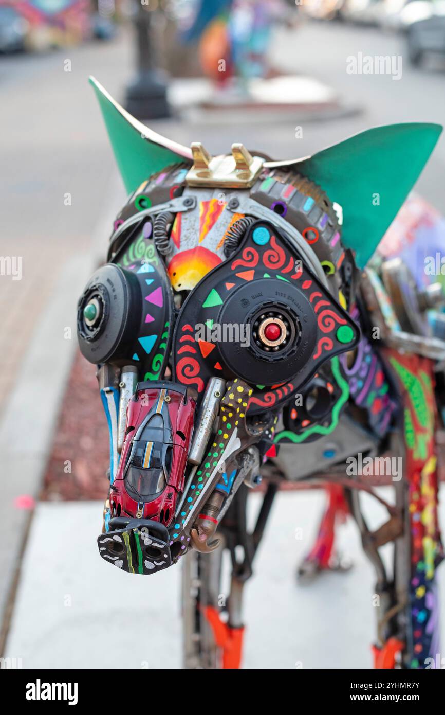 Detroit, Michigan - Alebrijes, or Mexican sculptures of mythical ...