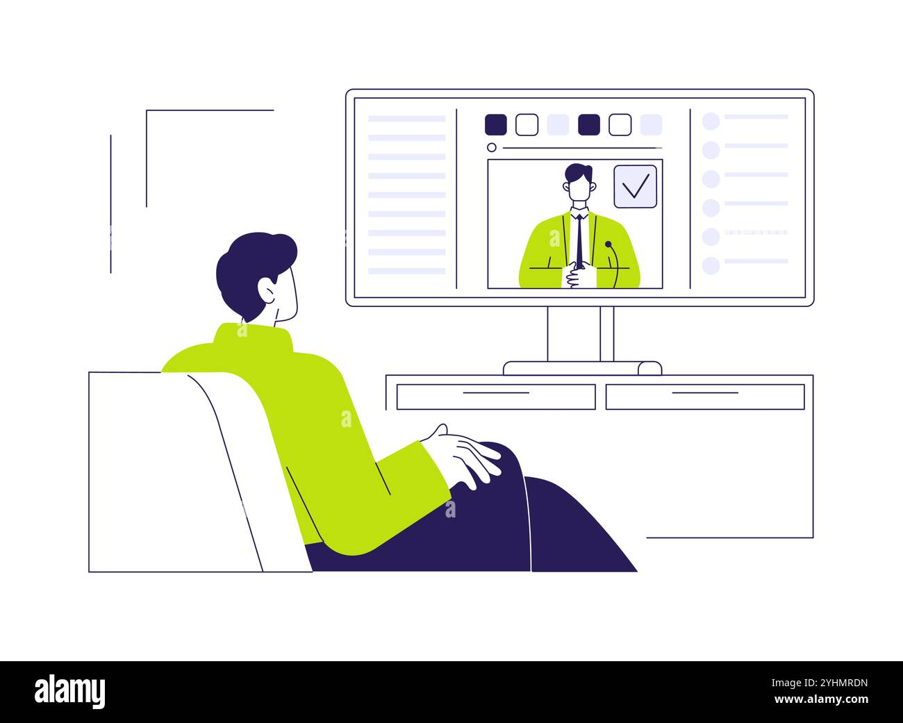 Political advertising on social media abstract concept vector ...