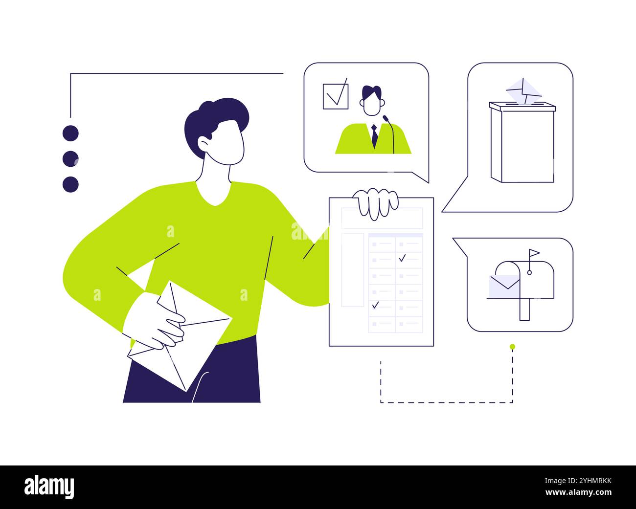 Voting by mail abstract concept vector illustration Stock Vector Image ...