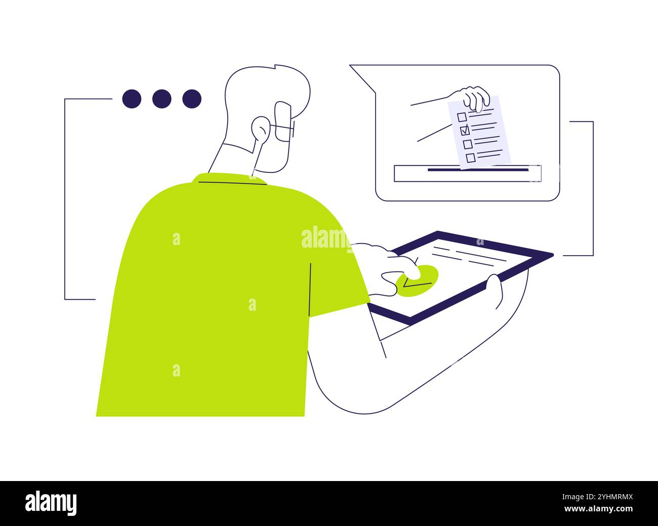 Voting online abstract concept vector illustration Stock Vector Image ...