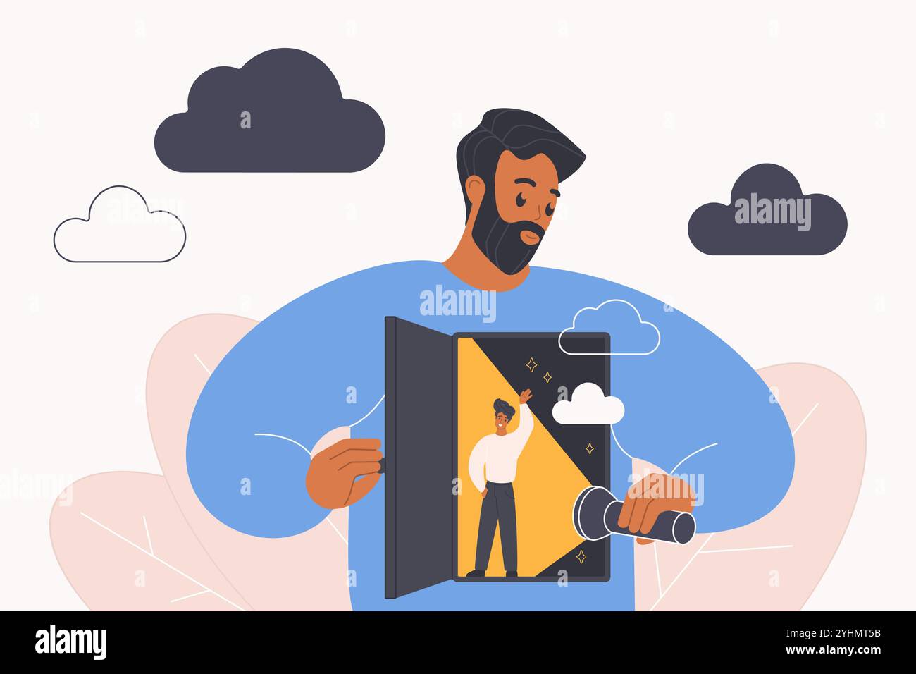 Search for self identity of personality, inner space of mind discovery ...