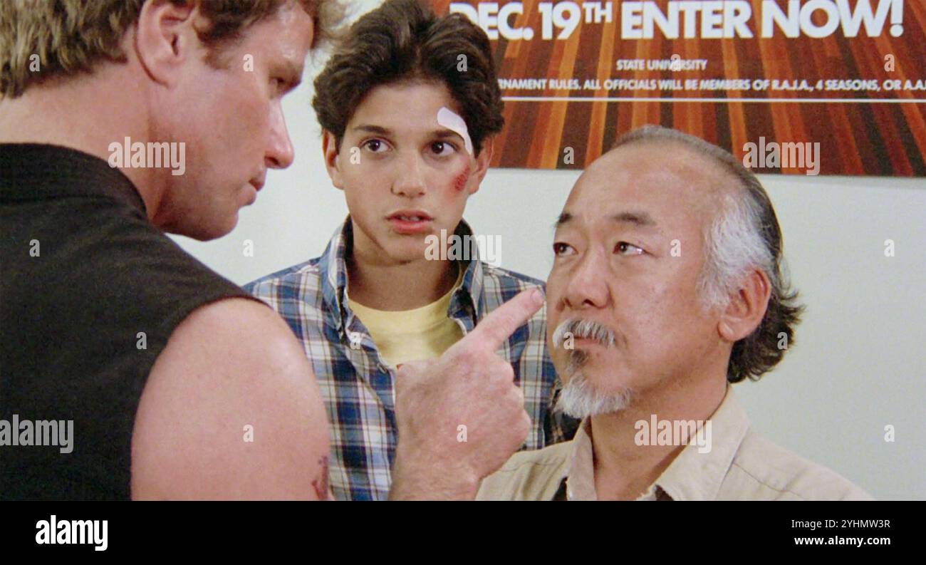 THE KARATE KID 1984 Columbia Pictures film with from left: Martin Kove ...