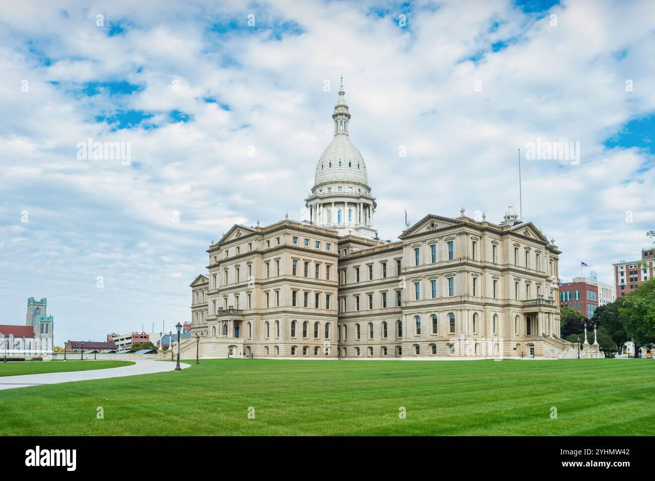 Michigan State Capitol in downtown Lansing, Michigan, USA Stock Photo ...