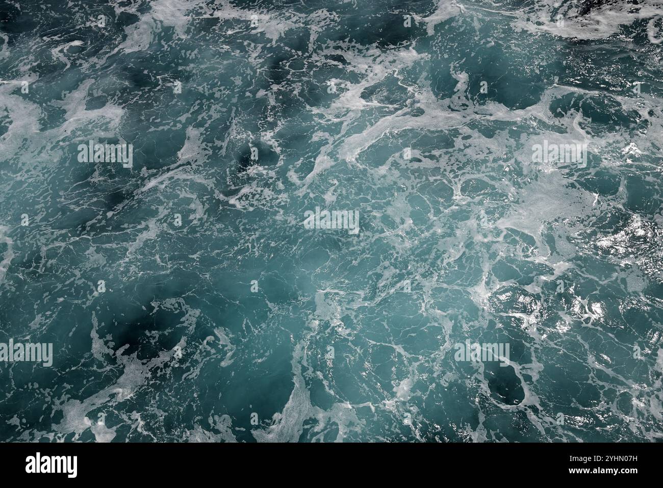 Turbulent water created by a ship at sea Stock Photo - Alamy
